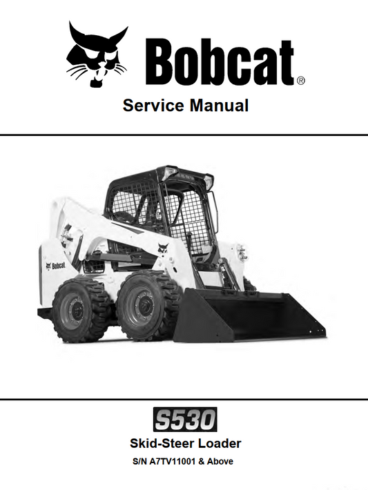 BOBCAT S530 SKID STEER LOADER SERVICE REPAIR, WIRING, OPERATOR'S MANUA
