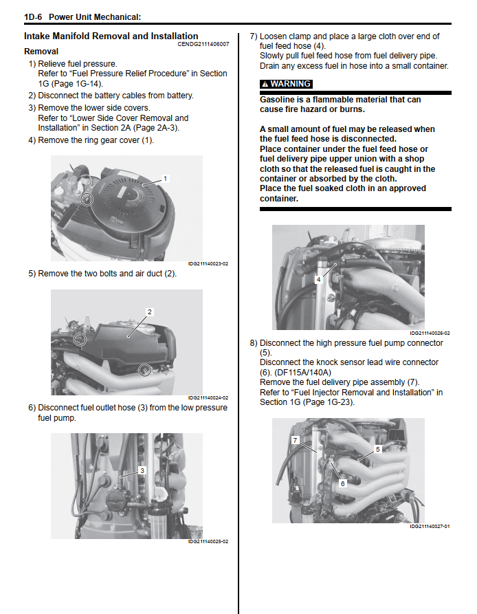 SUZUKI OUTBOARD DF100A DF115A DF140A DF200A 4 STROKE 2013-2014 WORKSHO